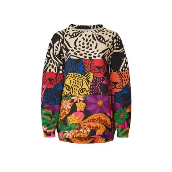 FARM Rio | Sweaters | Nwt Farm Rio Mixed Print Sweatshirt Size Xsmall ...